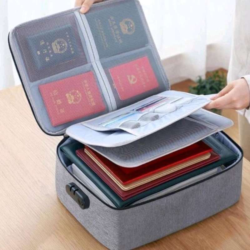 Jual Tas Gembok Tempat Penyimpanan Dokumen 3 Tiga Susun / Document ...