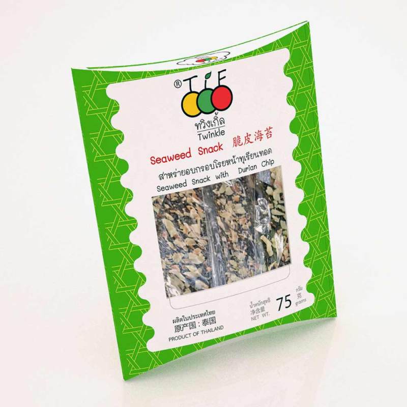 Jual Twinkle Interfood Roasted Seaweed with Durian Chip Snack di Seller ...