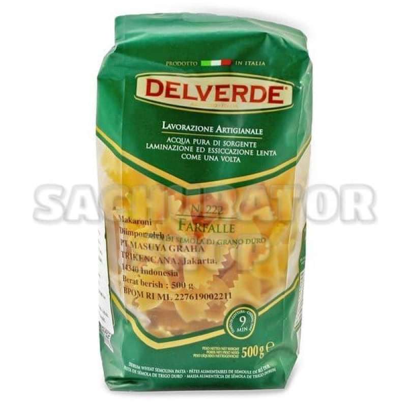 Jual Pasta Italia Del Verde Delverde Farfalle Farfale 222 Italian Pasta ...