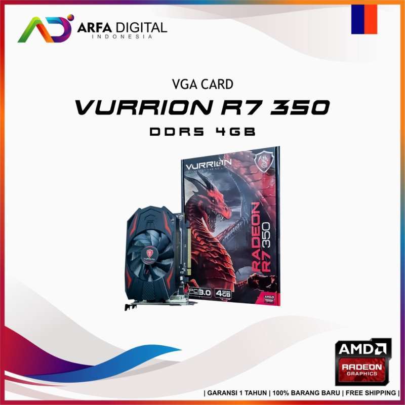 Jual VGA AGS VURRION AMD RADEON R7 350 4GB GDDR5 128bit REAL CAPACITY ...