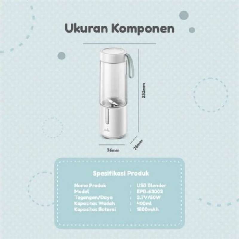 Jual Emily Usb Blender 400ml Di Seller Perdana Baby Shop - Perdana Baby ...