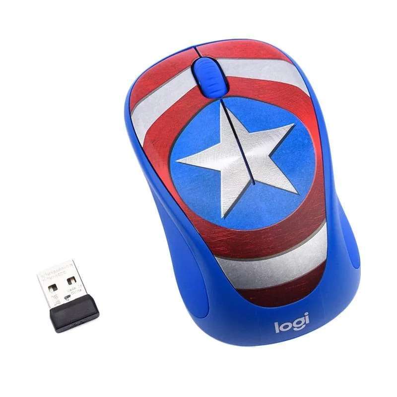 Jual Logitech M238 Marvel Collection Wireless Mouse - Captain America ...