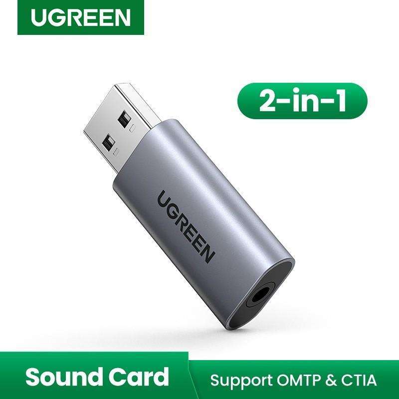 Jual UGREEN USB Sound Card external 2in1 untuk laptop / Nintendo switch ...