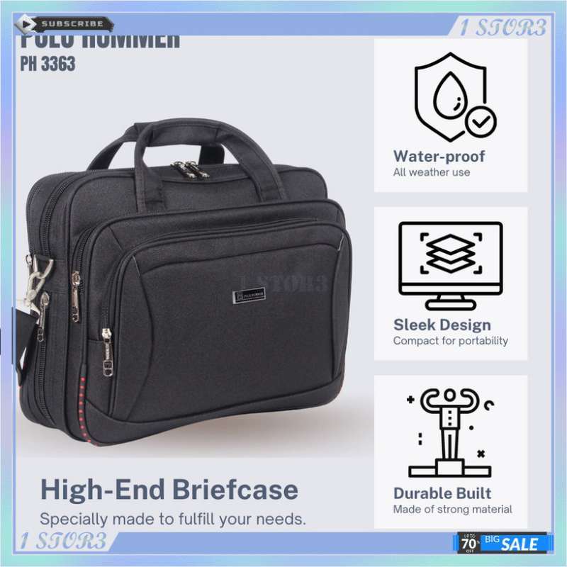Jual Tas Kantor Expanding-Polo Hummer-3367 Hitam di Seller 1-STORE ...