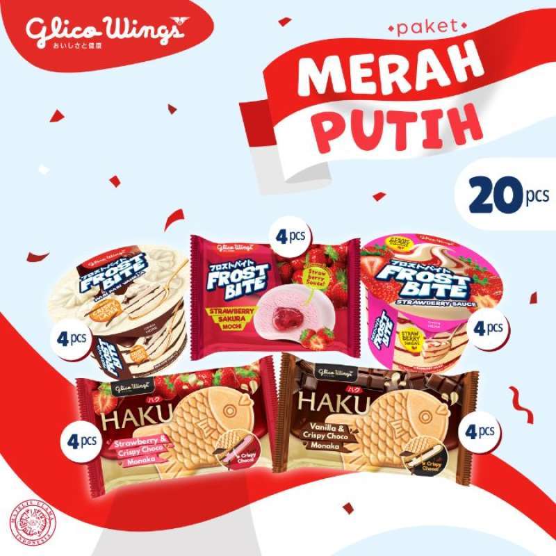 Jual Glico Wings Merah Putih [1700 g] di Seller Glico Wings Snack Store ...