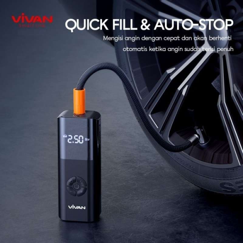 Jual Ht - Pompa Ban Mobil Elektrik Vivan Air Pump Inflator Electric ...