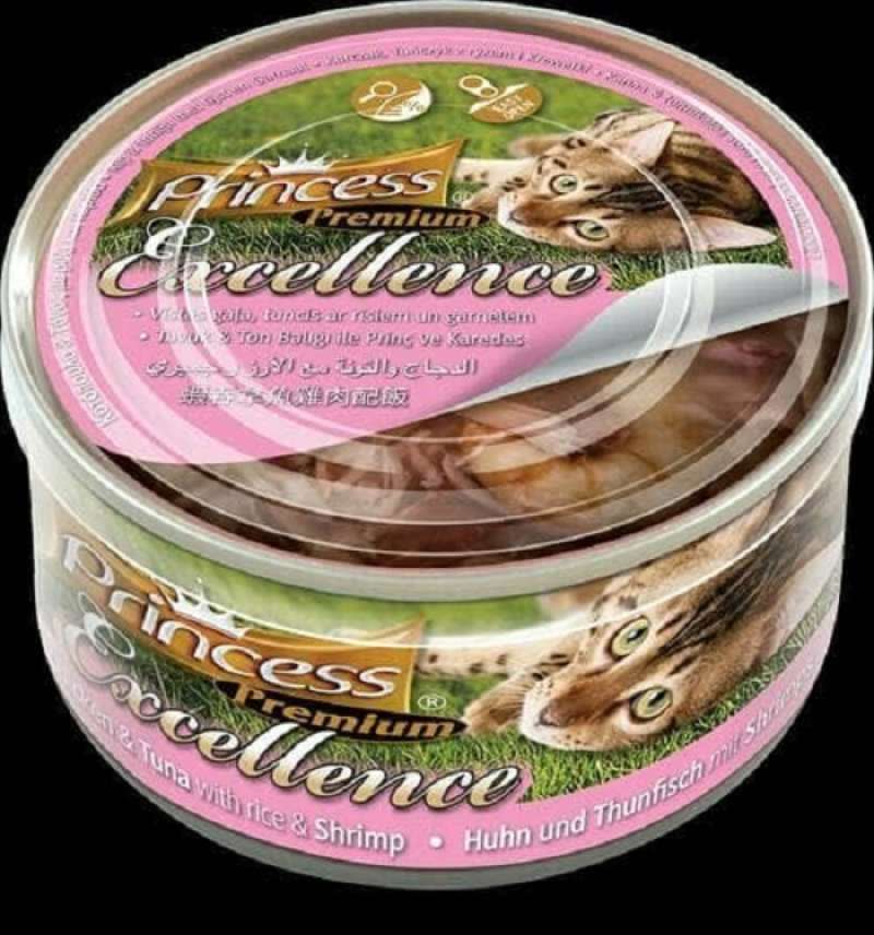 Jual Princess Excellence Chicken Tuna & Shrimp 70gr - Makanan Kucing ...