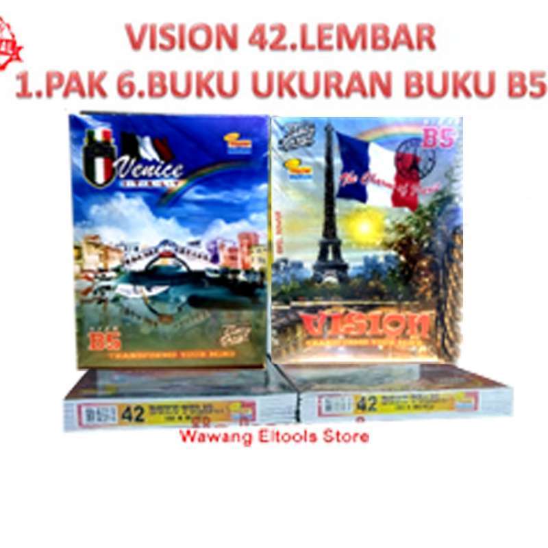 Promo New Promo Buku Vision 42.lembar .1.pak 6.buku Ukuran Buku Besar ...