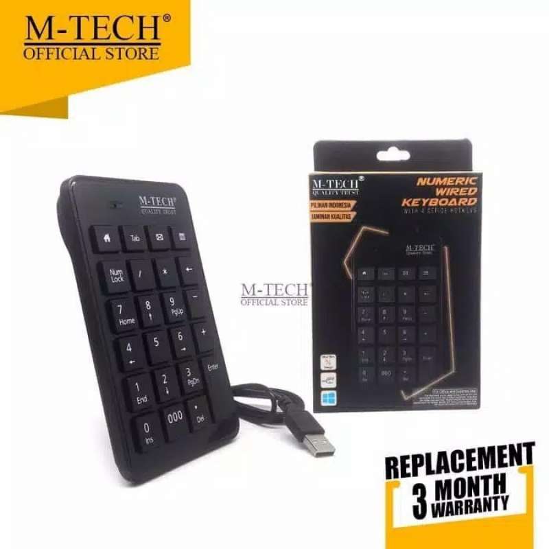 Jual KEYBOARD NUMERIC M TECH / KEYPAD NUMPAD MTECH USB KABEL di Seller ...