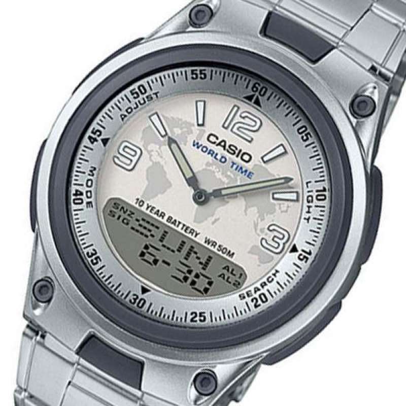 Jual Casio Analog Digital Jam Tangan Pria Gambar Peta AW-80D Original ...