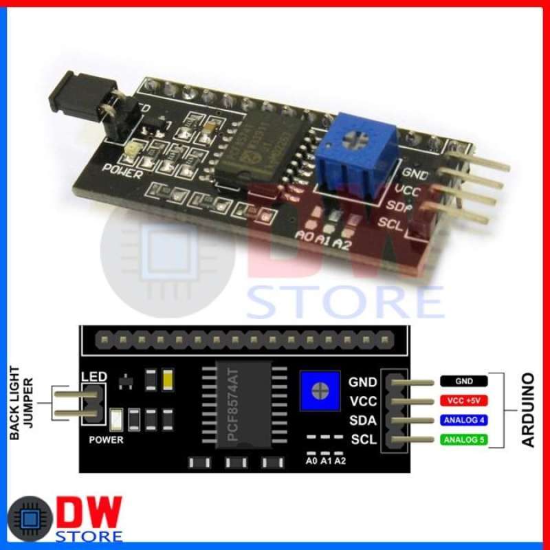 Jual I2c Iic Serial Interface Lcd1602 Lcd 1602 Lcd1602a Adapter Di ...