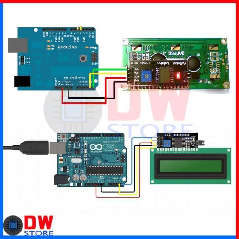 Jual I2c Iic Serial Interface Lcd1602 Lcd 1602 Lcd1602a Adapter Di ...
