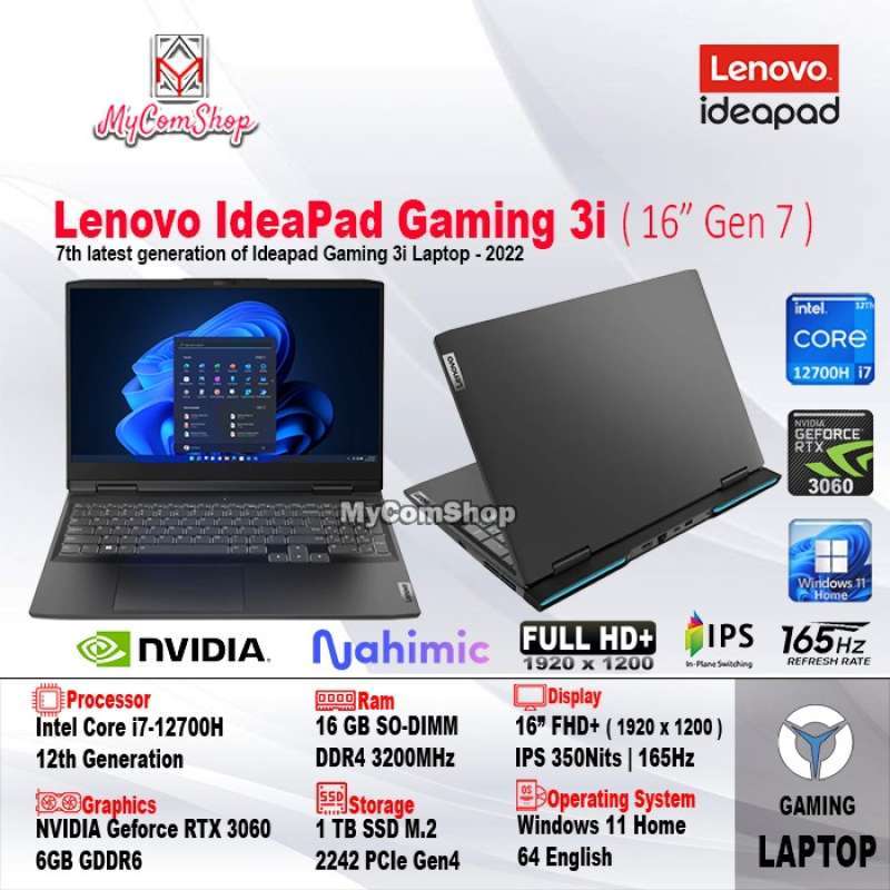 Jual Lenovo Ideapad Gaming I Gen I H Gb Tb Ssd Rtx Gb Di Seller Mycomshop