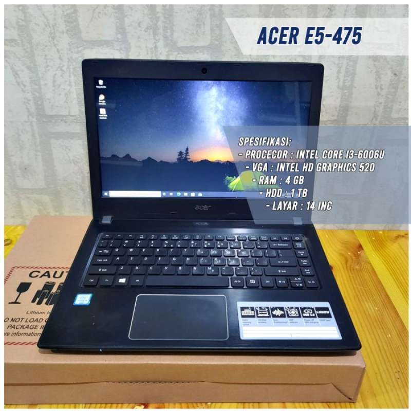 Jual Laptop Acer E5-475 I3 6006u Ram 4/1tb Vga Intel Hd Graphics 520 Di Seller Dekstop Gozaru ...