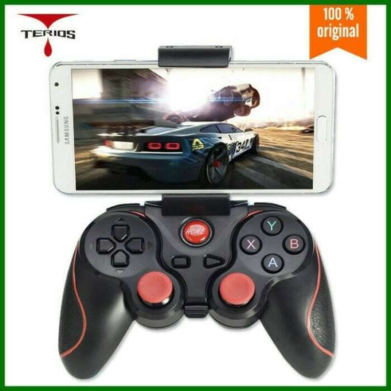 Jual gamepad stick hp wireless bluetooth with holder for Android ios ...