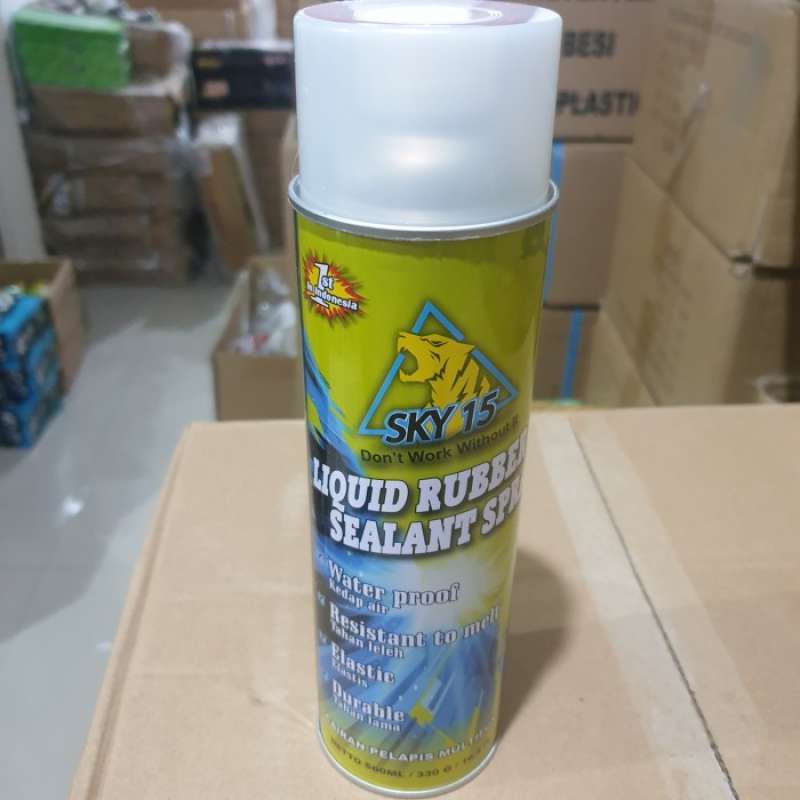 Promo SKY 15 LIQUID RUBBER SEALANT SPRAY PELAPIS ANTI BOCOR 500 ML - Hitam - Putih Diskon 5% di ...
