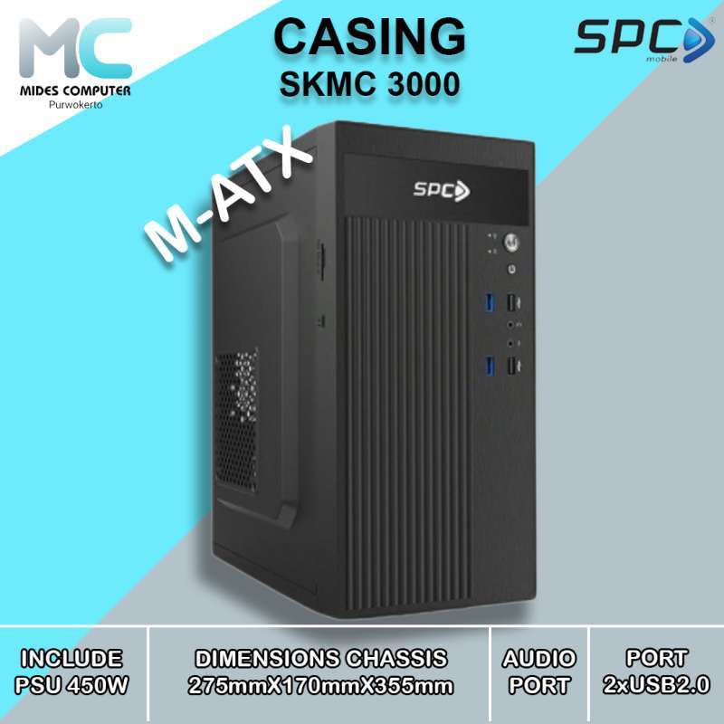 Jual Casing PC SPC SKMC 3000 m-ATX with 450 Watts PSU di Seller Mides ...