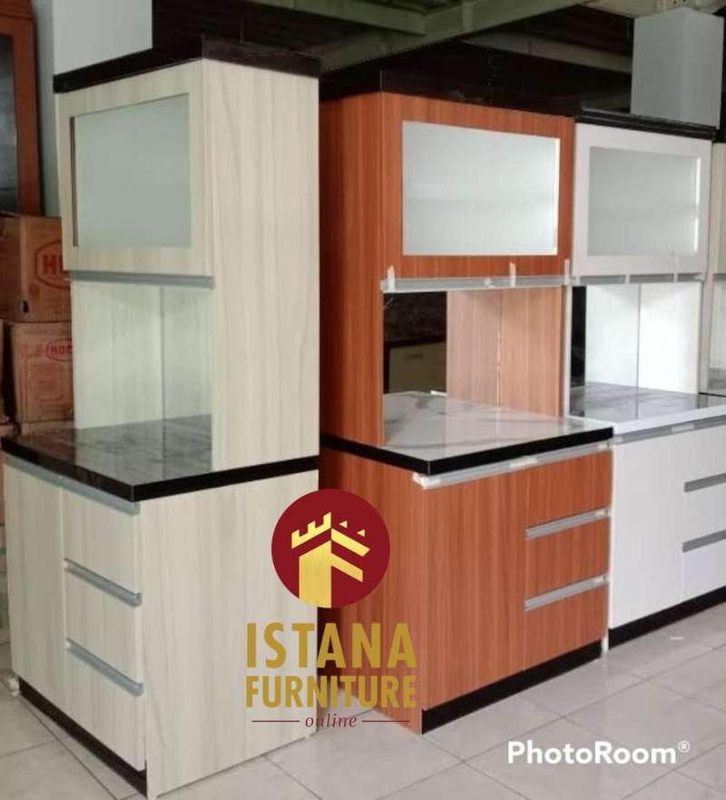 Jual PREMIUM LEMARI PIRING / RAK PIRING MINIMALIS 3 PINTU HPL MEWAH ...