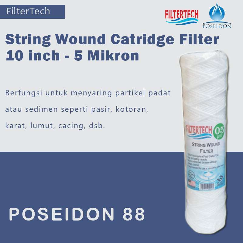 Jual String Wound Catridge Filter 10 inch / Filter Benang 10 inch - 5 ...