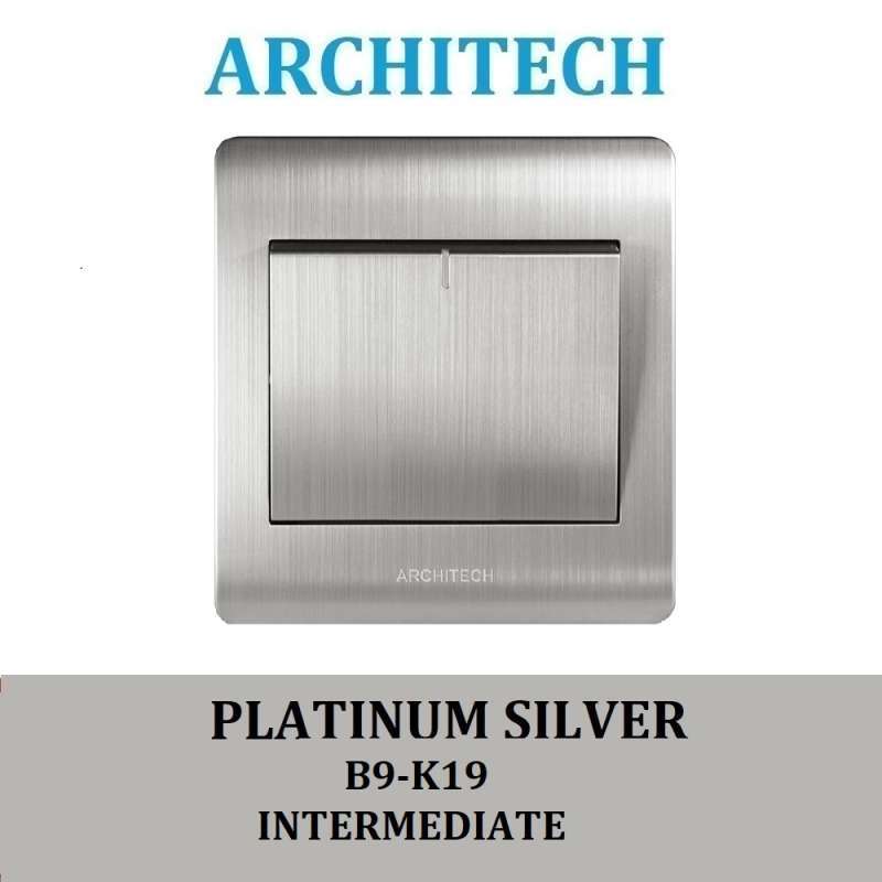 Promo Architech Platinum B9-K19 Silver Stop Kontak - Saklar Lampu ...