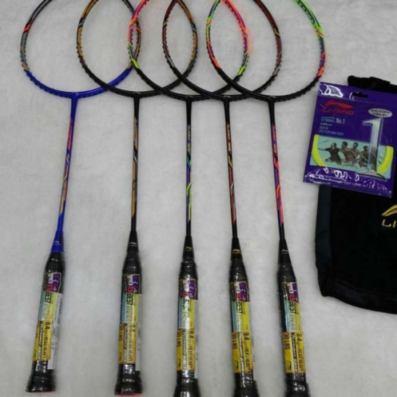 Jual FREE PASANG -RAKET BADMINTON- LINING TURBO 99 BLUE FREE TAS-GRIP ...