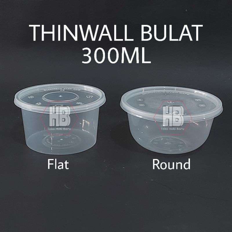 Jual Thinwall Bowl 300 Ml Tutup Cup Pudding Mangkok Plastik Bulat
