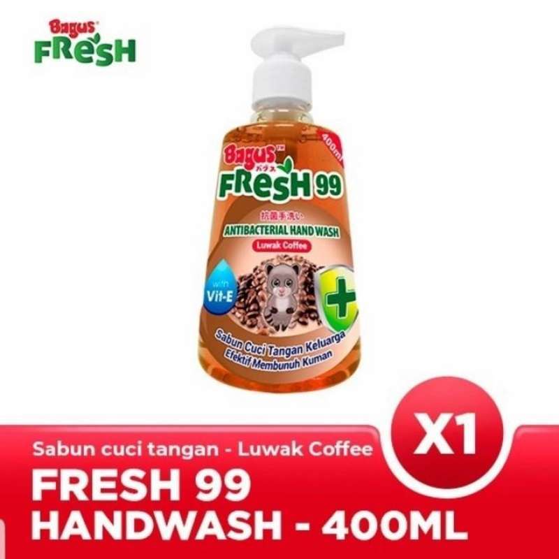 Jual Bagus Fresh99 Luwak Coffee Antibacterial Handwash 400ml Di Seller ...