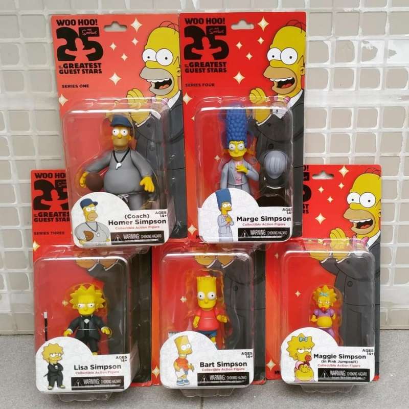 Jual NECA THE SIMPSONS FAMILY SET OF 5 BART HOMER MARGE LISA MAGGIE ...