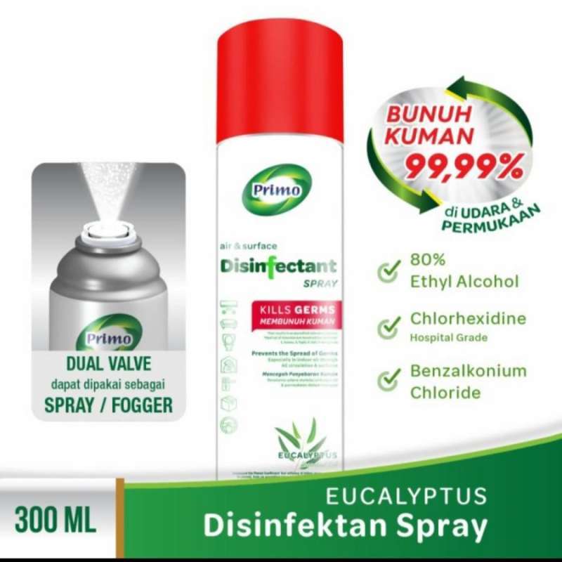 Jual primo disinfectant spray fogging Eucalyptus 300ml di Seller ...