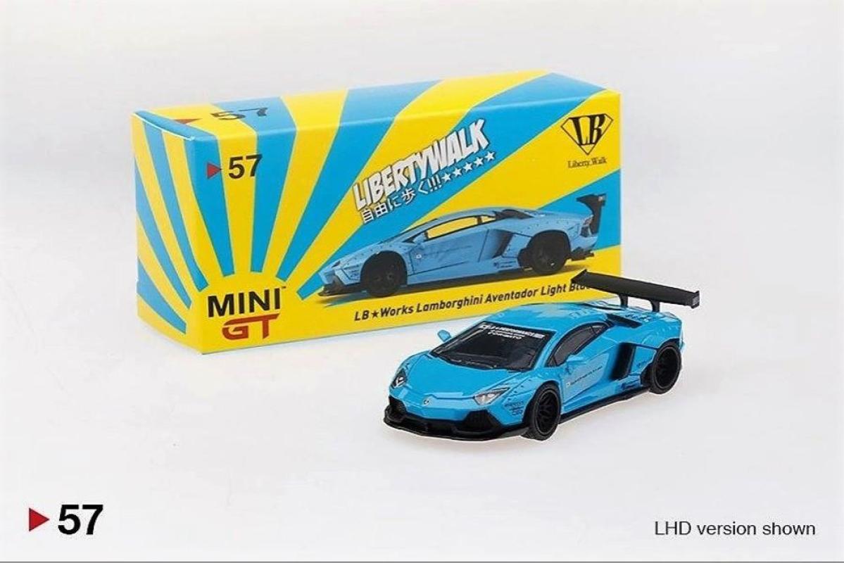 Jual MINI GT Liberty Walk Lamborghini Aventador Die Cast - Light Blue ...