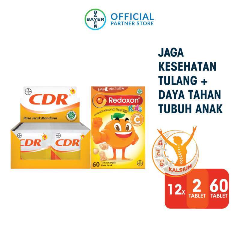 Jual CDR sachet 24 Tablet & Redoxon Chewable Kids 60 tablet di Seller ...