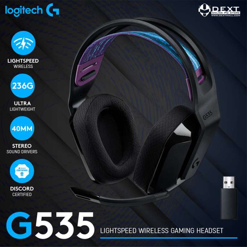 Promo Logitech G535 Lightspeed Wireless Gaming Headset Diskon 6% di ...