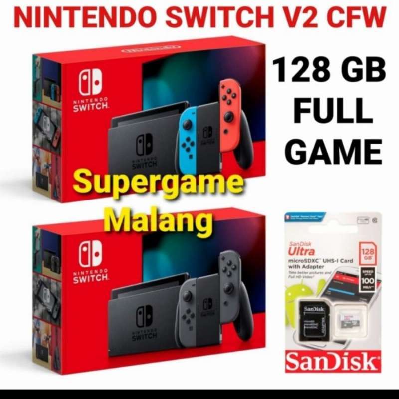 Jual Nintendo Switch V2 Cfw Oled Neon Grey White Putih V 2 Console Game