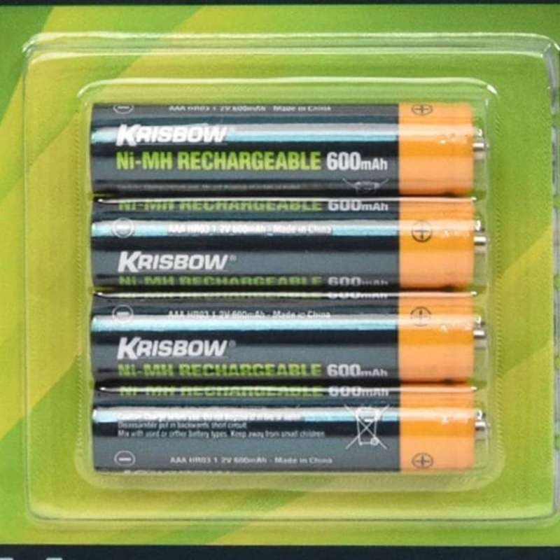 Jual Krisbow Set Baterai Rechargeable Size Aaa 900 Mah 4 Pcs Di Seller ...