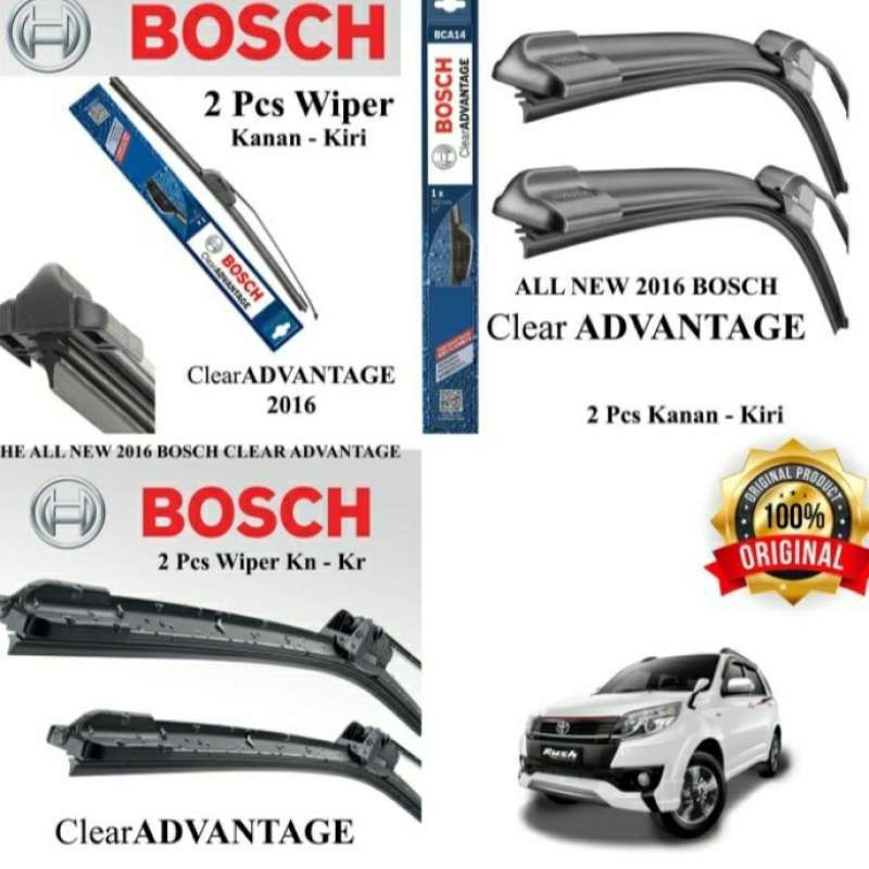 Jual Wiper Rush Terios Lama Original Bosch Clear Advantage Wiper Frameless Murah Di Seller ...