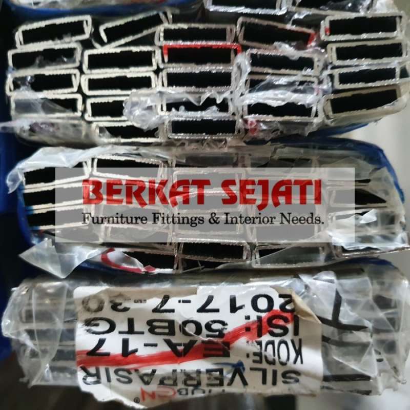 Jual Baru Profil List Lis Edging Frame Alumunium Aluminium EA 17 SILVER ...
