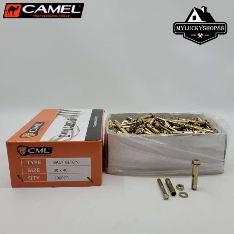 Jual CAMEL SKRUP DYNABOLT BAUT BETON BRACKET PER BOX M8 M10 M12 ...
