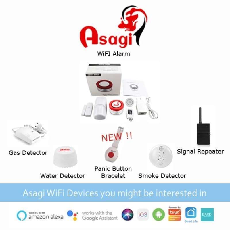 Promo Alarm Rumah Anti Maling Asagi Alarm System Wifi Iot Diskon 11% di ...