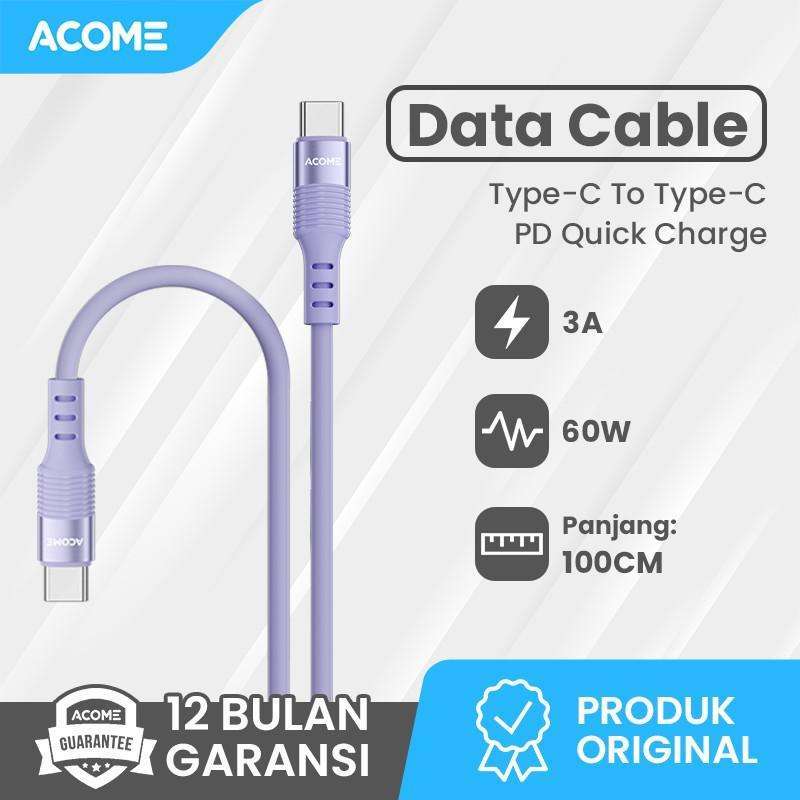 Jual ACOME Kabel Data C To C 100W Fast Charging 5A Smart LED Display ...