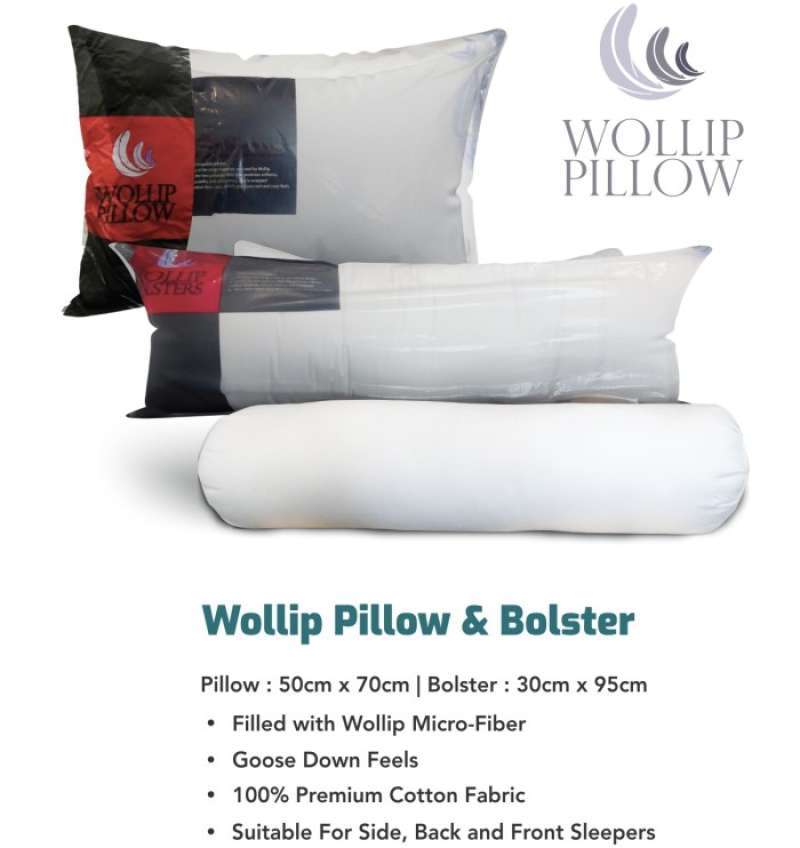 Promo Bantal 50x70 Wollip (1300gr) P.microfiber Original 100% + Bisa ...