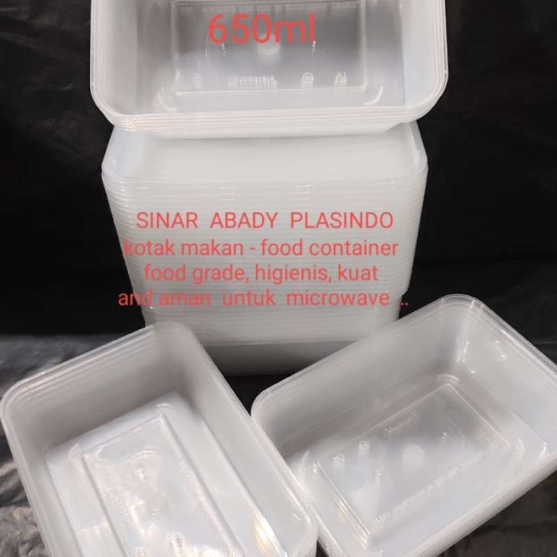 Jual Kotak Makan 650ml Tempat Box Nas Microwave Thinwall Food Container