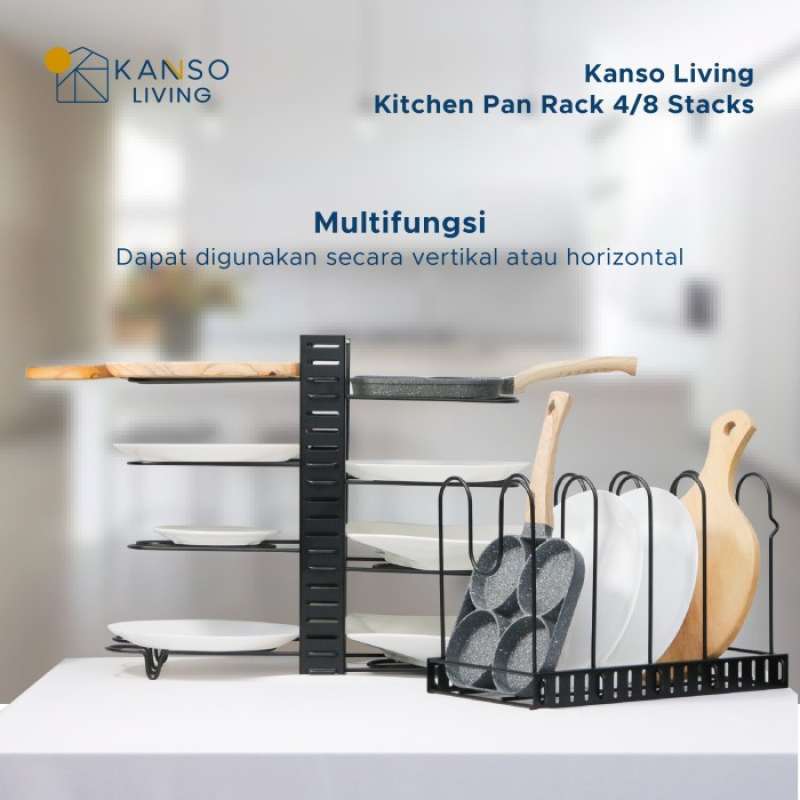 Promo Kanso Living Rak Panci Rak Dapur Serbaguna 8 Susun/ 4 Susun ...