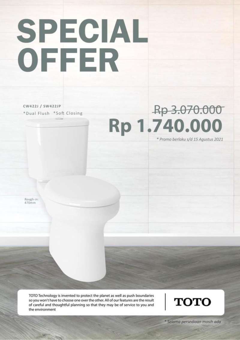 Jual Closet Toilet TOTO - CW422J / SW422JP di Seller cahaya abadi ...