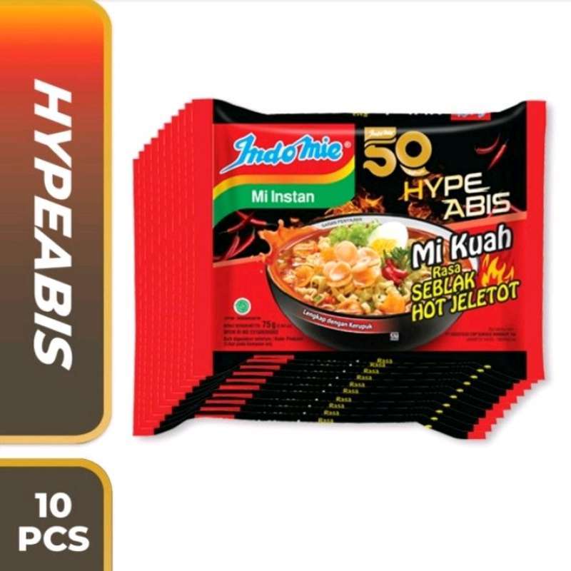 Jual Indomie Hypeabis Mie Instan Mi Kuah Rasa Seblak Hot Jeletot Paket ...