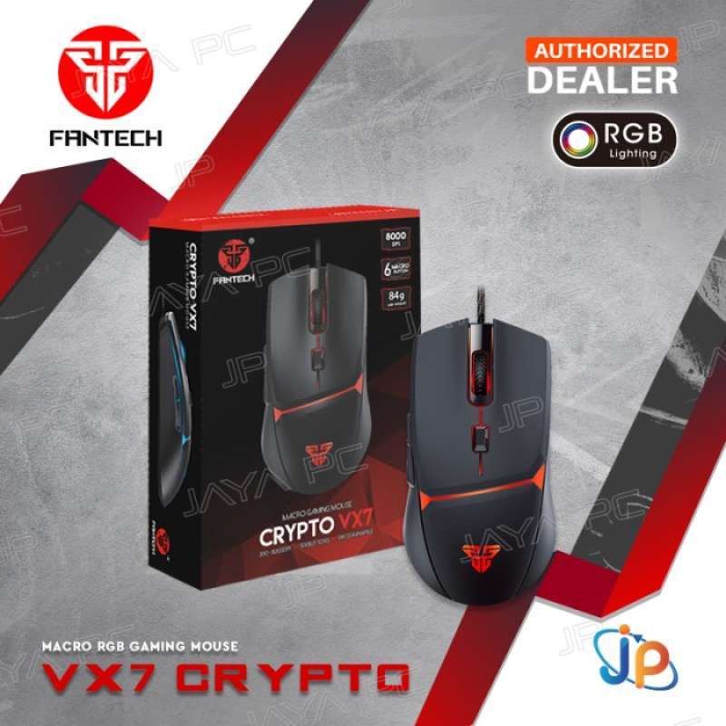 Promo Mouse Gaming Fantech VX7 Crypto RGB - Macro Optical Mouse - Putih ...