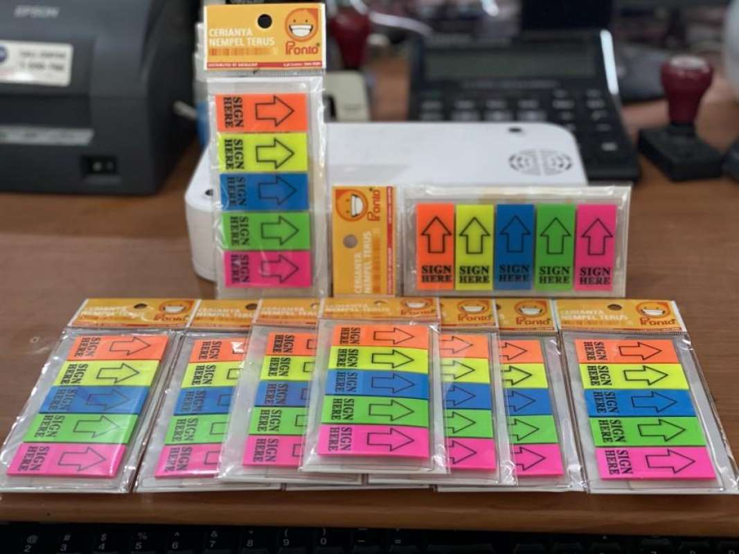 Jual Sign Here Sticker Merk Pronto / Tanda Tangan di Seller Mamre's ...