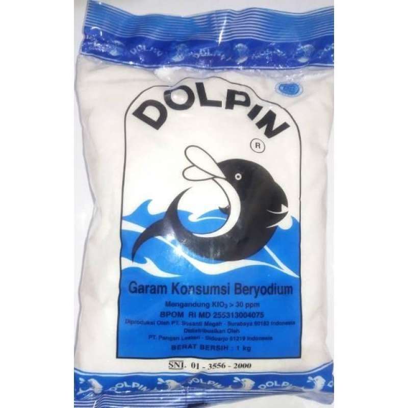 Jual Garam DOLPIN 1kg / Garam Dapur Dolphin / Garam Konsumsi Beryodium ...