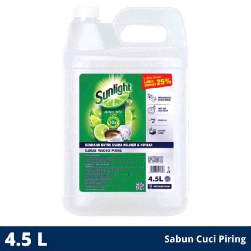 Jual Sunlight Liquid Detergent Professional 4.5L - Sabun Cuci Piring di ...