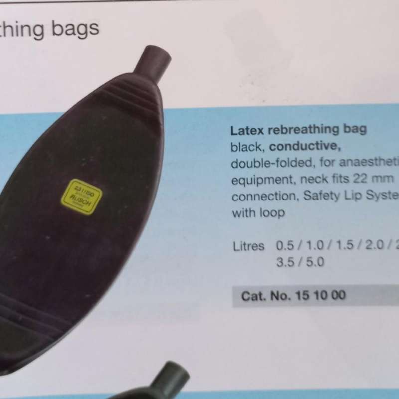 Jual rebreathing bag latex 0.5 liter / rebreathing bag reusable 1/2 ltr ...