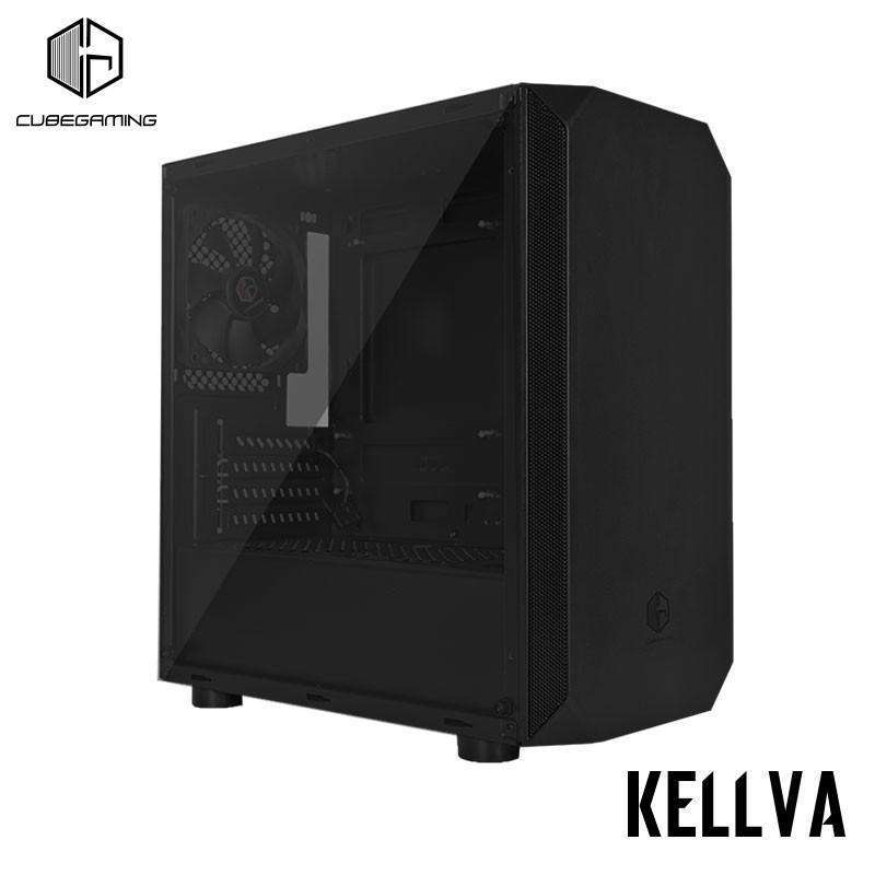 Jual Cube Gaming Kellva White Putih Free 1 Fan mATX Gaming Case di ...
